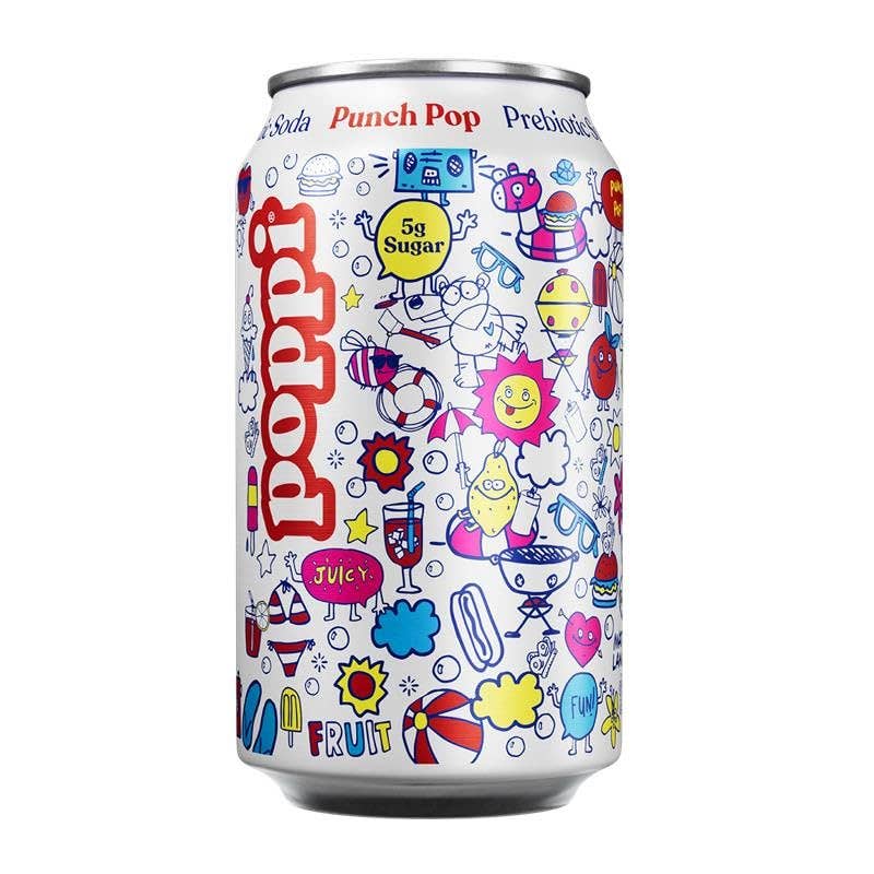 Poppi Prebiotic Soda, Punch Pop, 12oz – Dale Zine Shop